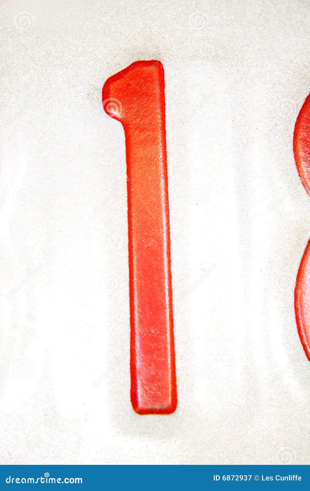 Red Number 1 stock image. Image of unique, background - 6872937