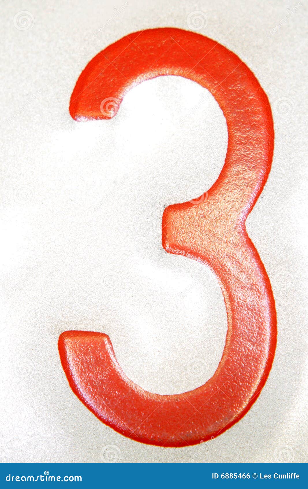 Red number 3 stock photo. Image of symbol, object, trey - 6885466
