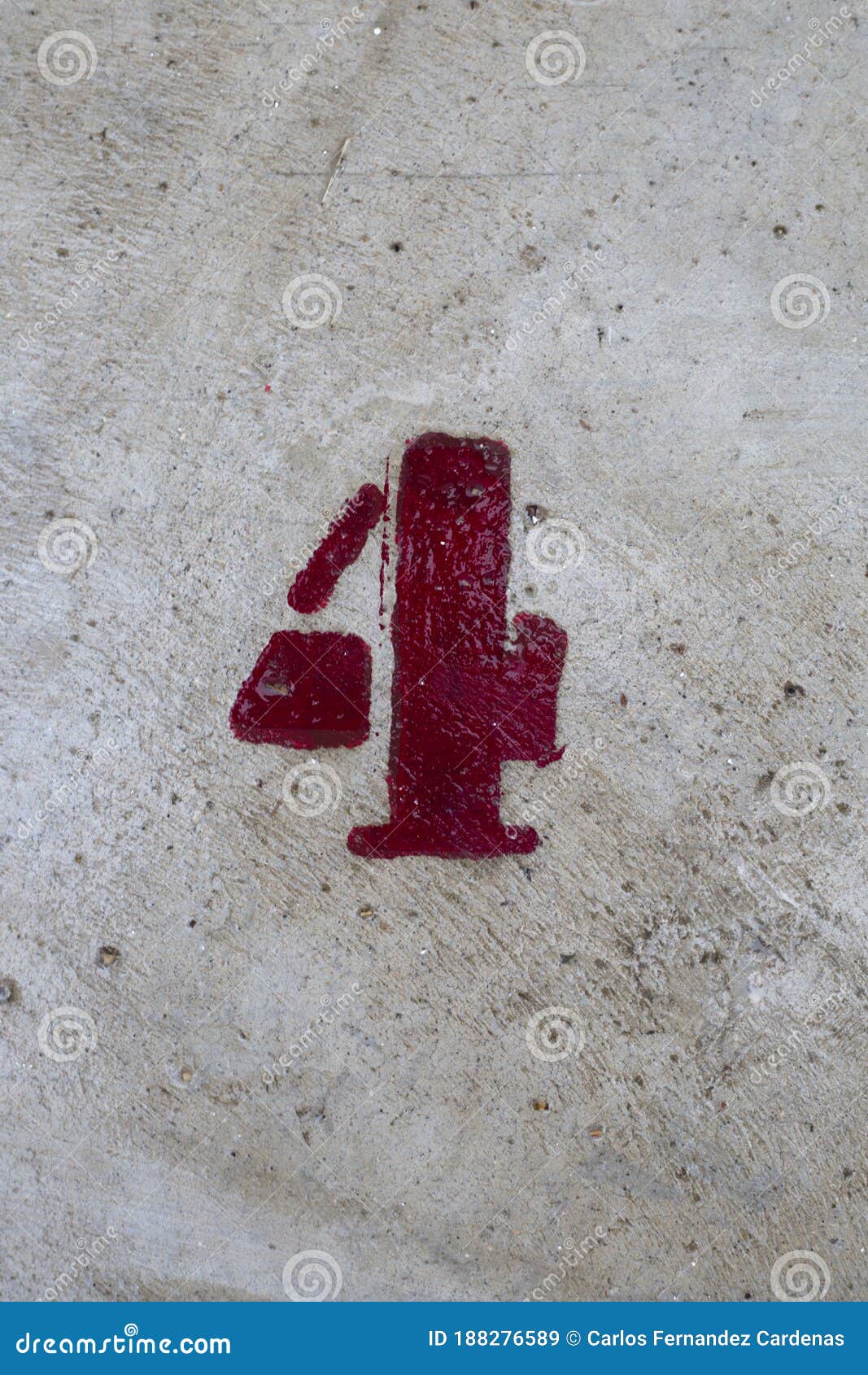 Red number four stock image. Image of numbers, fonts - 188276589