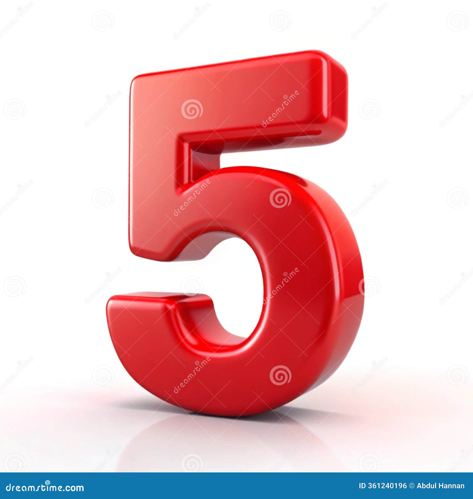 Red number 5 stock illustration. Illustration of color - 361240196