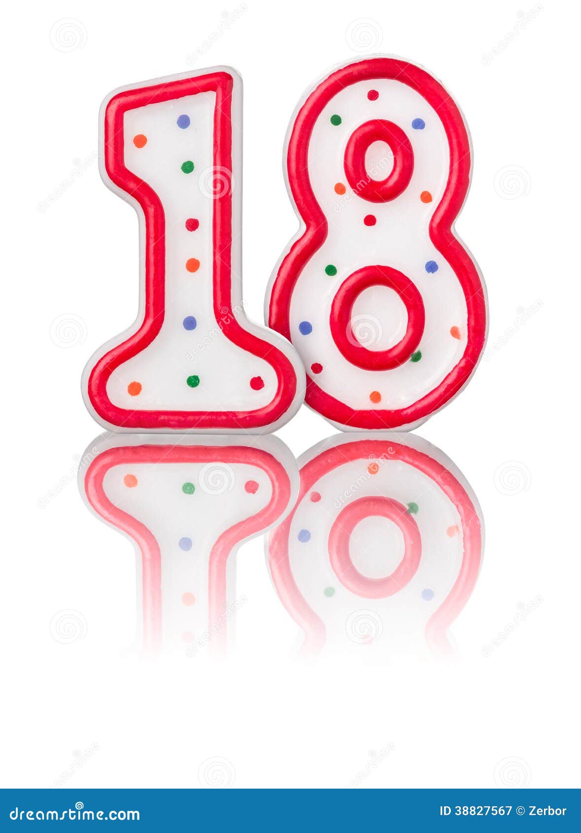 Red number 18 stock illustration. Illustration of colorful - 38827567