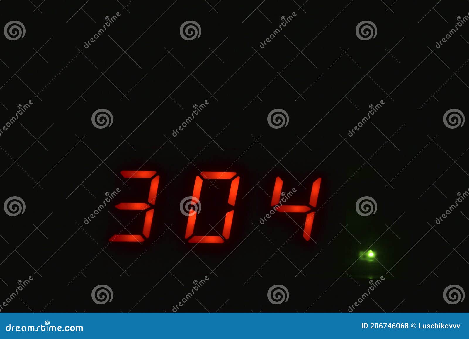 Red Numbers on the Display in the Dark Stock Photo - Image of clock ...