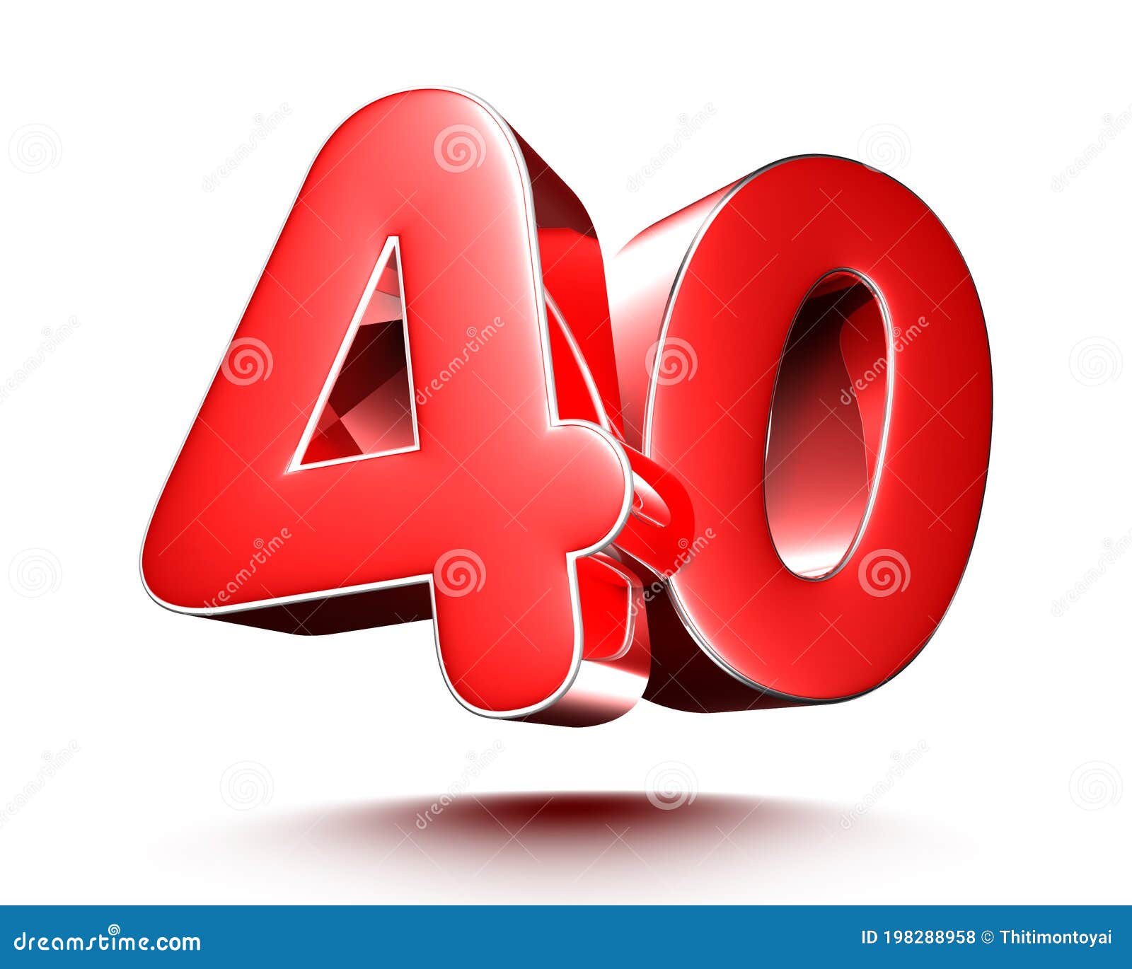 Numbers 40 3d. stock illustration. Illustration of impetus - 198288958