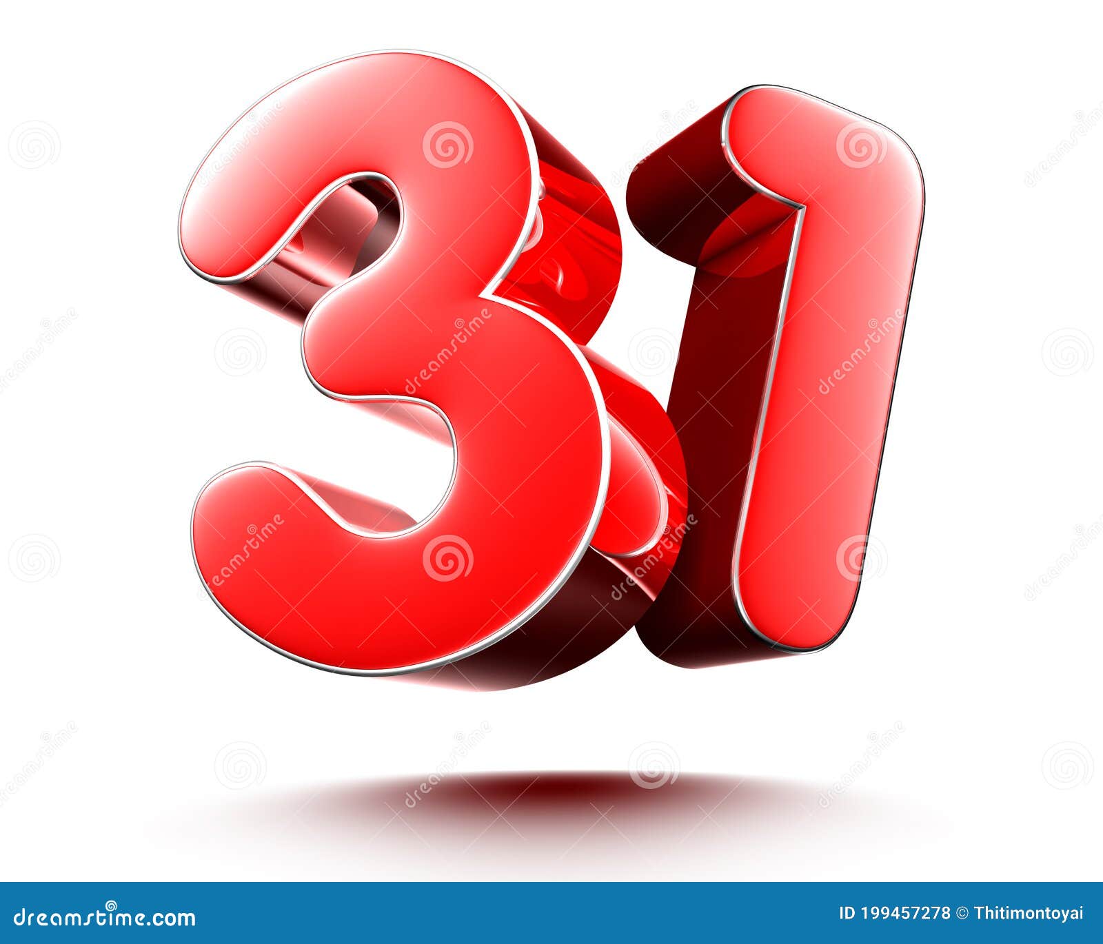 Numbers 31 3d. stock illustration. Illustration of logotype - 199457278