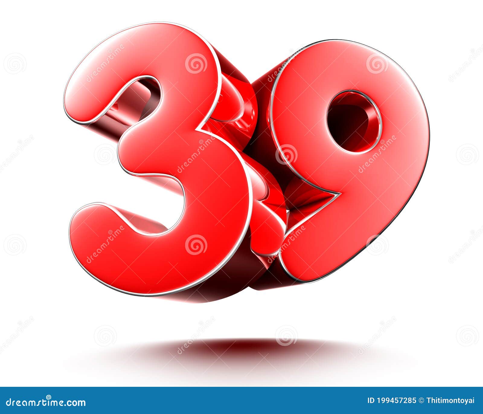 Numbers 39 3d. stock illustration. Illustration of graphic - 199457285