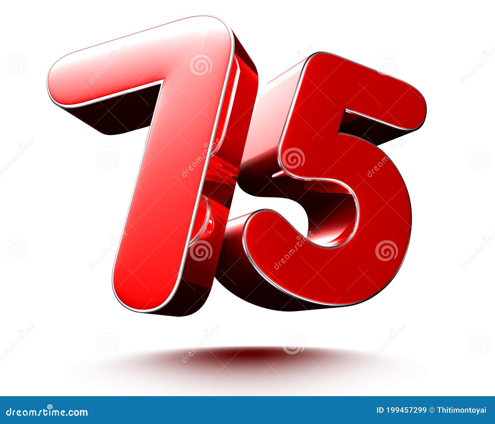 Numbers 75 3d. stock illustration. Illustration of isolated - 199457299