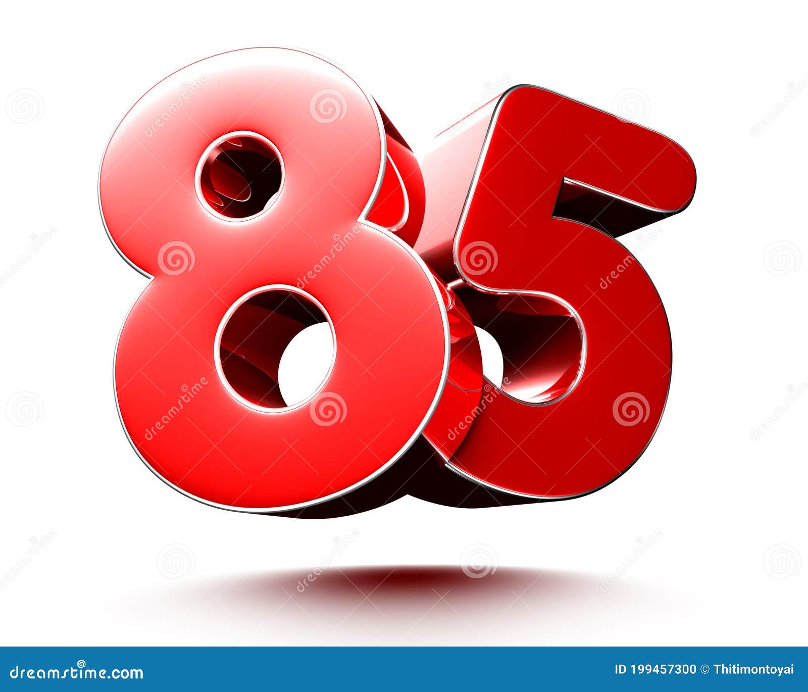 Numbers 85 3d. stock illustration. Illustration of corporate - 199457300