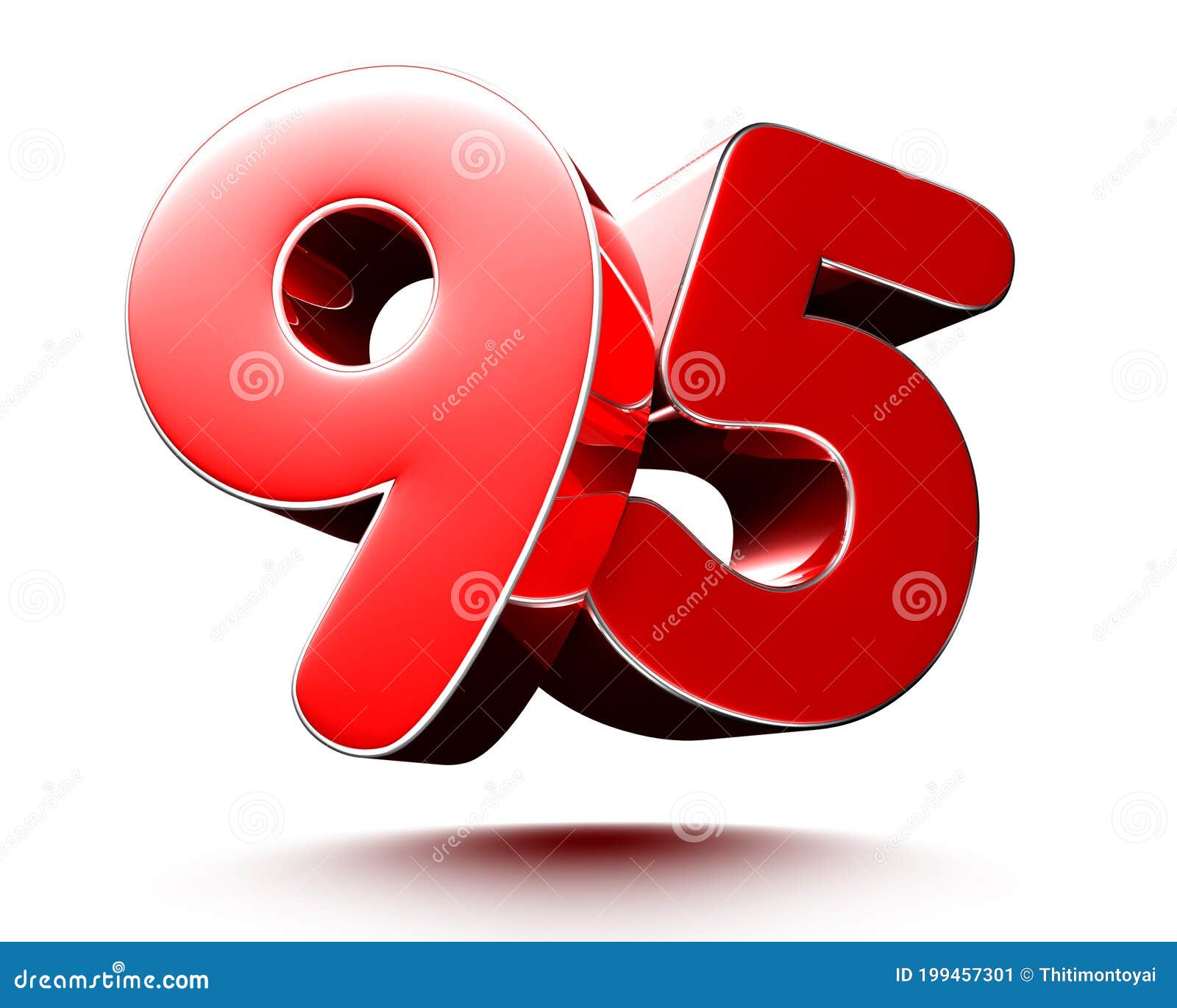 Numbers 95 3d. stock illustration. Illustration of design - 199457301