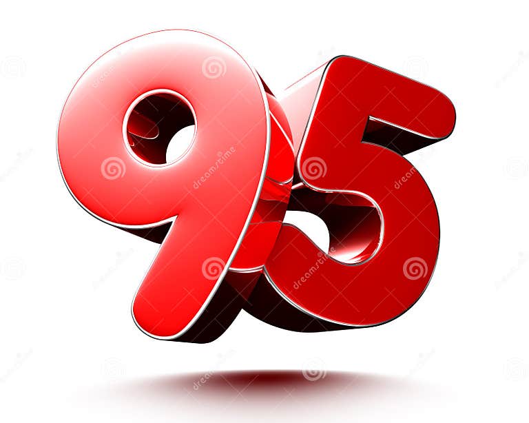 Numbers 95 3d. stock illustration. Illustration of design - 199457301