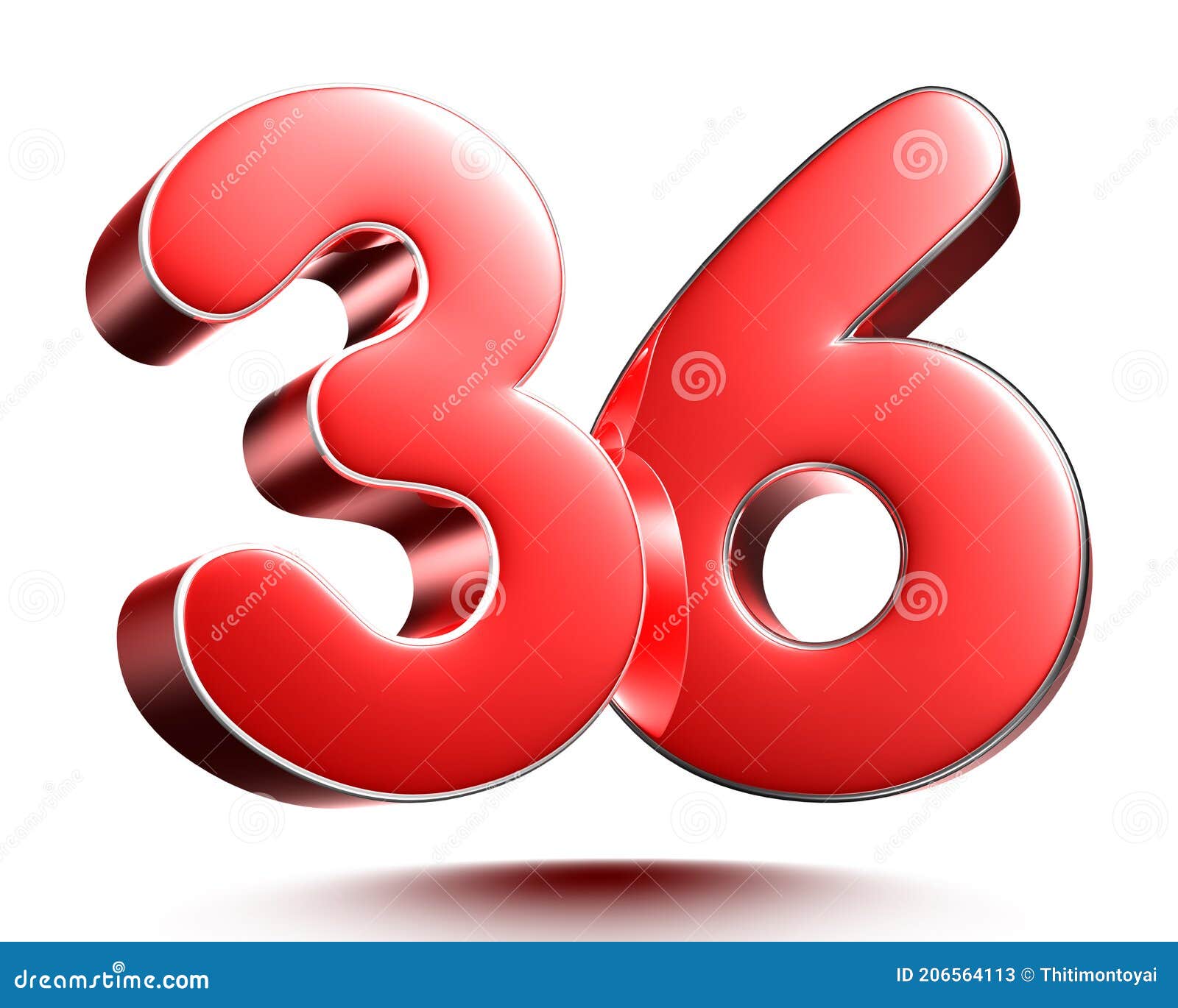 Red numbers 36. stock illustration. Illustration of finance - 206564113