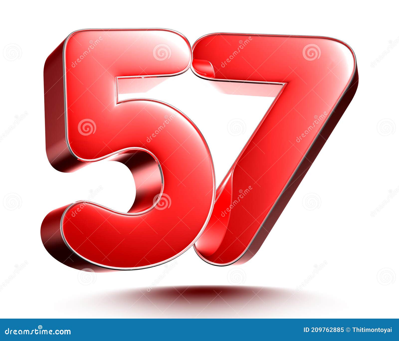 Red numbers 57. stock illustration. Illustration of marketing - 209762885