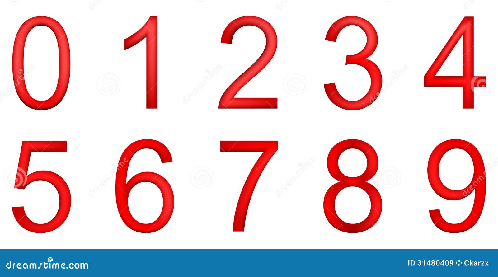 Red numbers (mesh) stock vector. Illustration of collection - 31480409