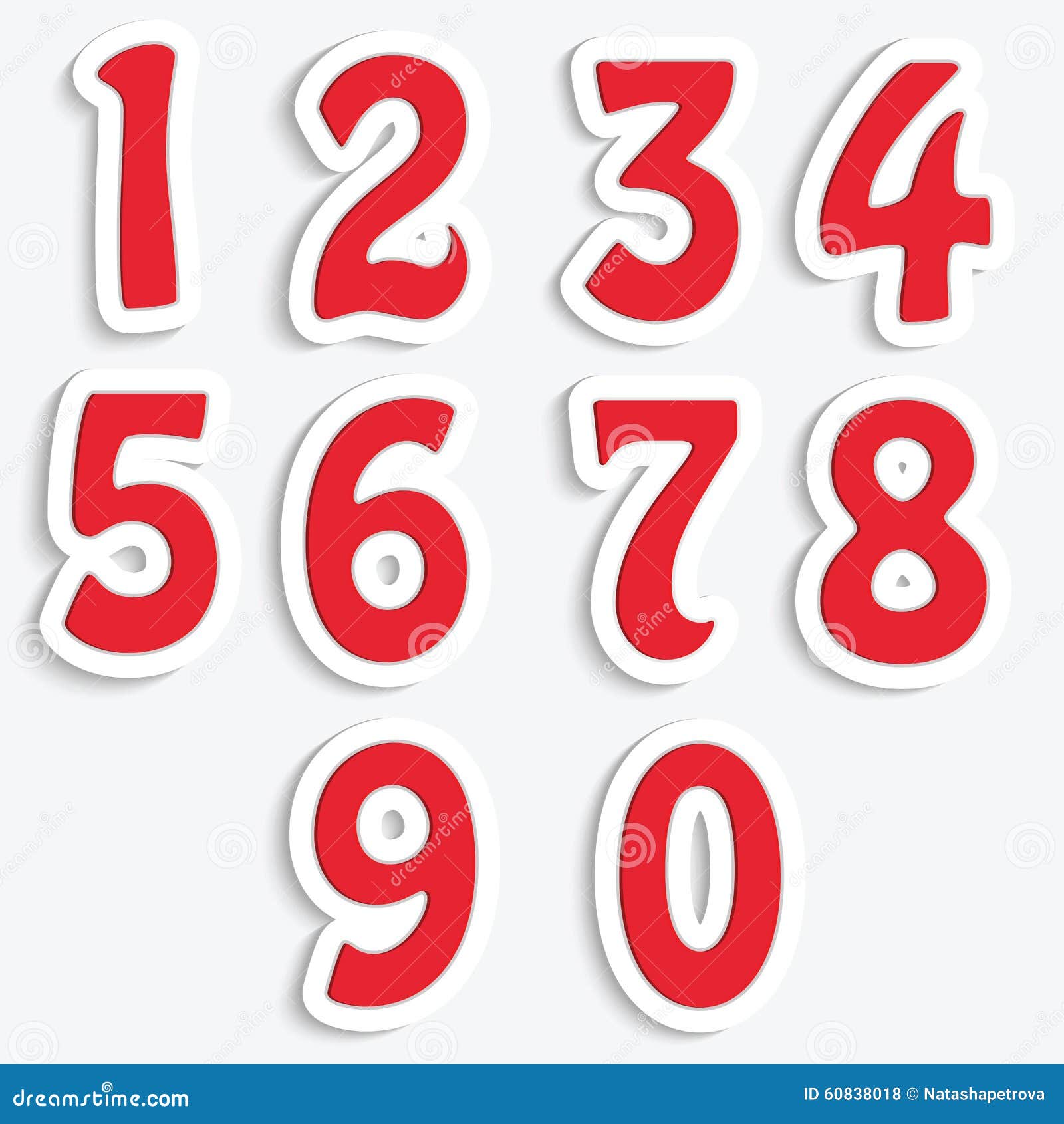 Red numbers stock vector. Illustration of banner, color - 60838018