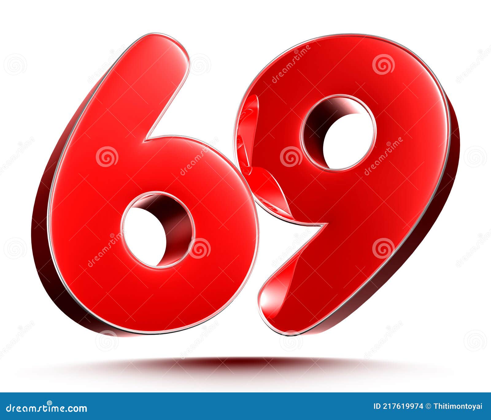 Red numbers 69. stock illustration. Illustration of network - 217619974
