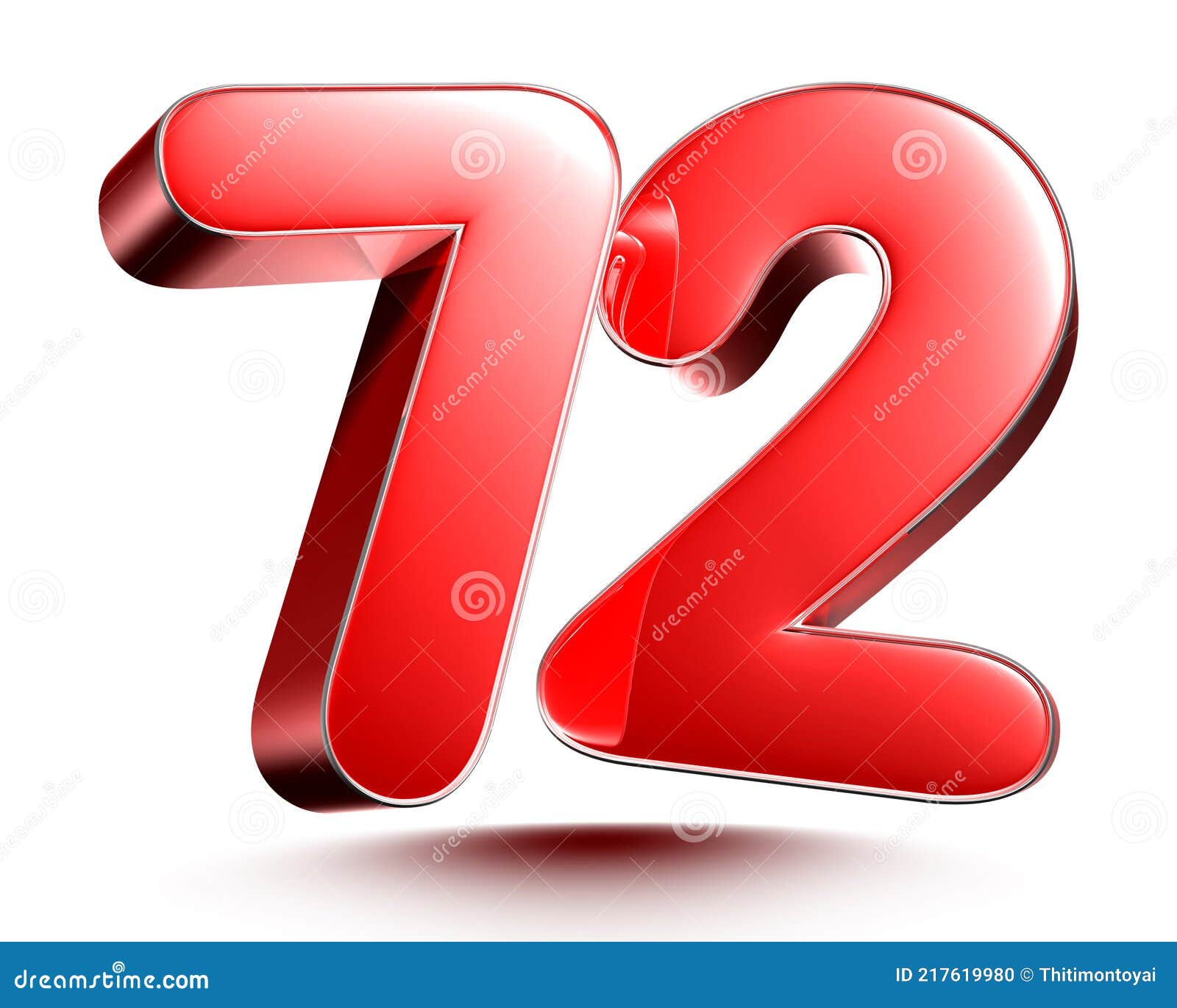 Red numbers 72. stock illustration. Illustration of banking - 217619980