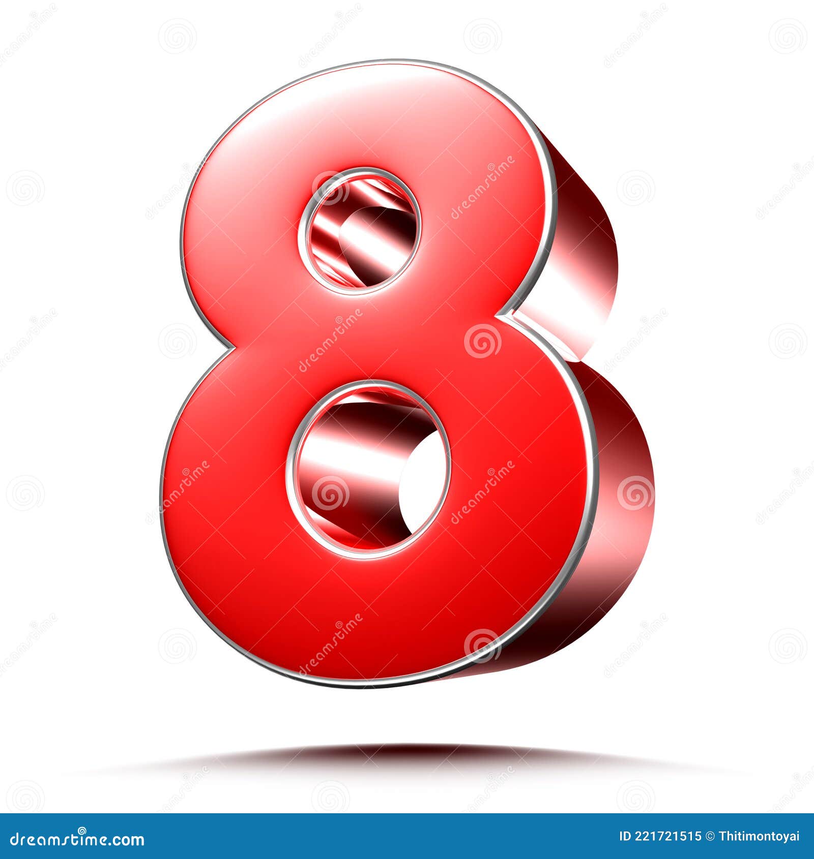 Red numbers 8. stock illustration. Illustration of marketing - 221721515