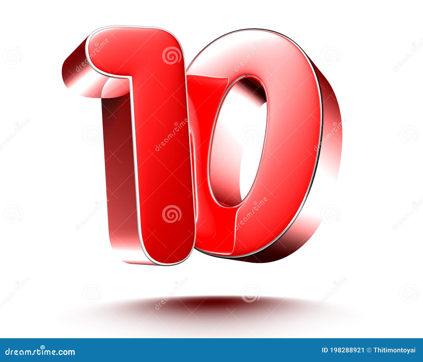 Numbers 10 3d. stock illustration. Illustration of numeric - 198288921