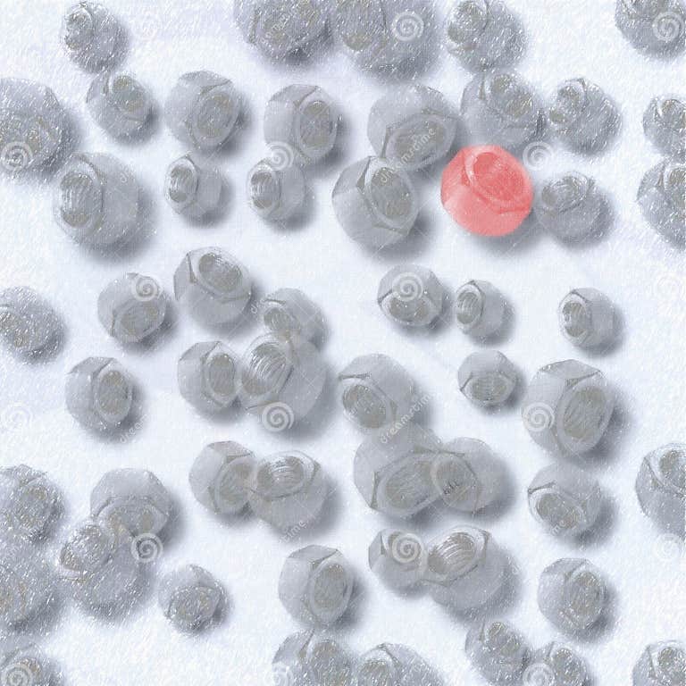 Red nut stock image. Image of strength, industrial, build - 11619817