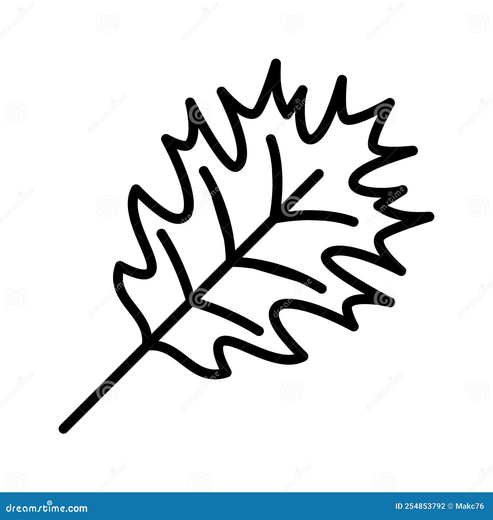 Red Oak Leaf Icon. Pictogram Isolated on a White Background Stock ...