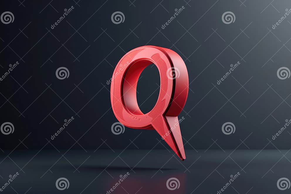 A Red Object with a Speech Bubble for Versatile Communication Purposes ...