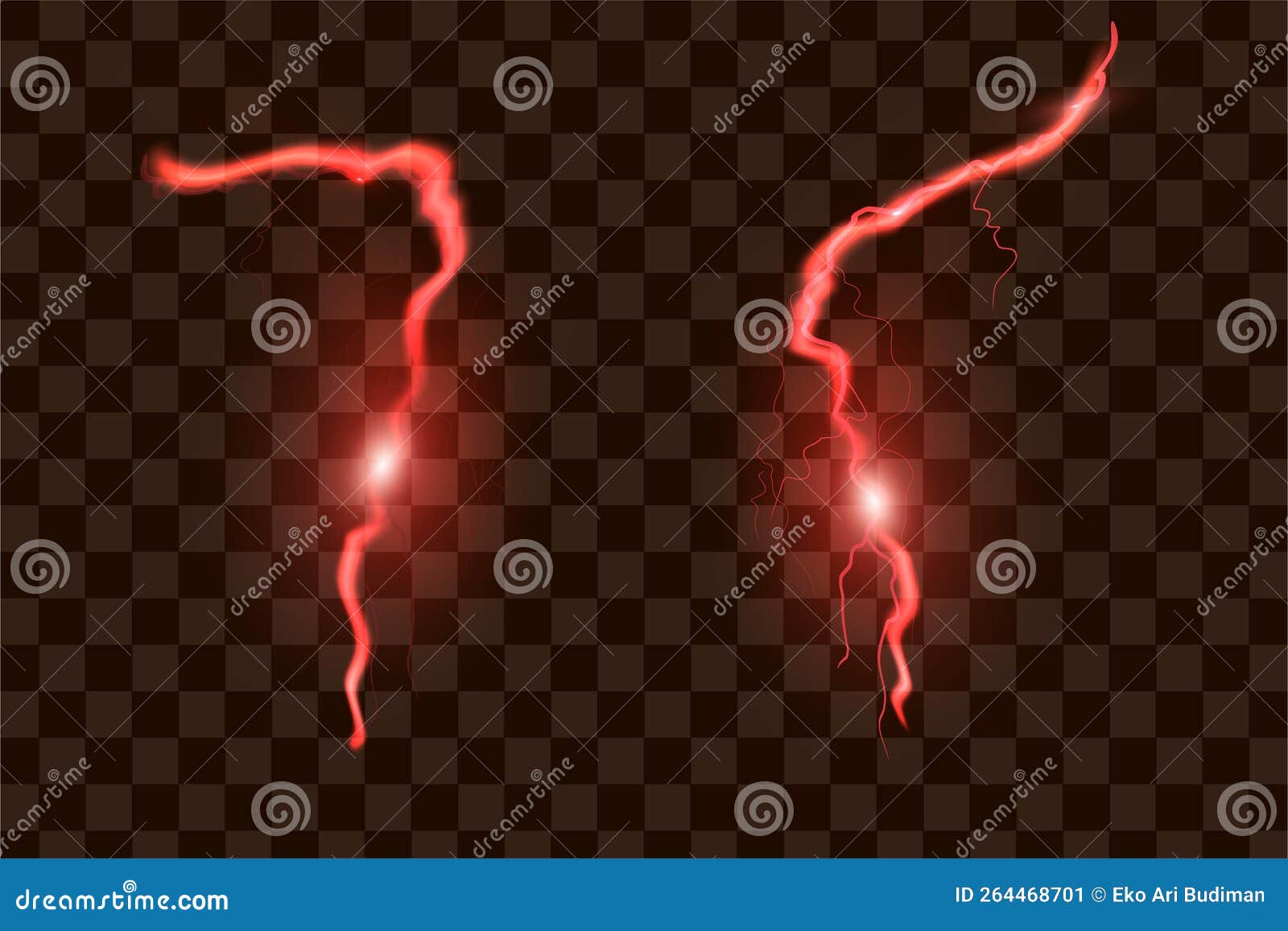 Red Oblique Branchy Lightning Line. Illustration with Space for Text ...