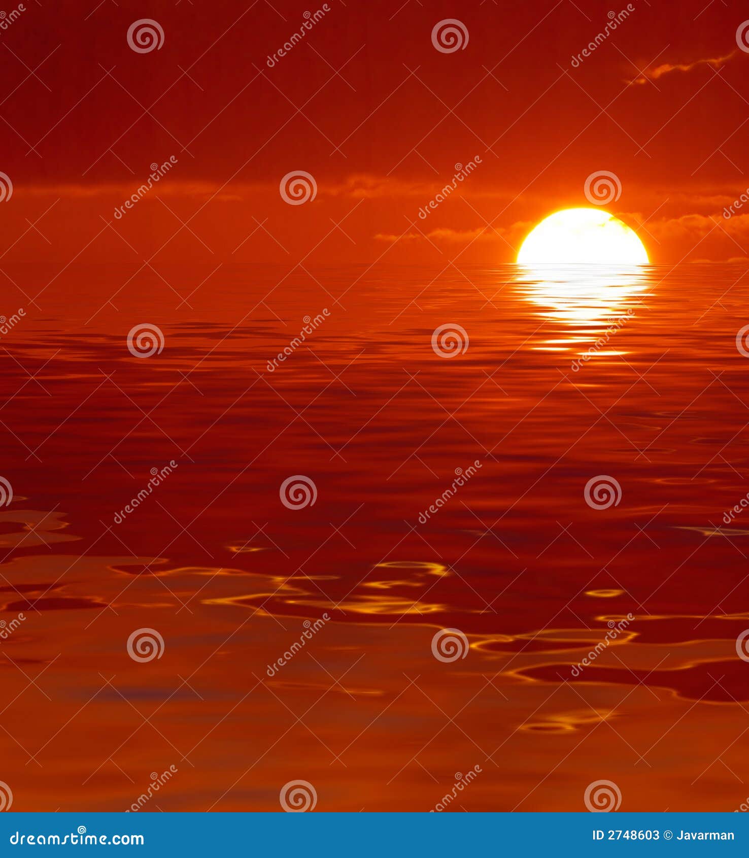 Red ocean sunset stock image. Image of clouds, evening - 2748603