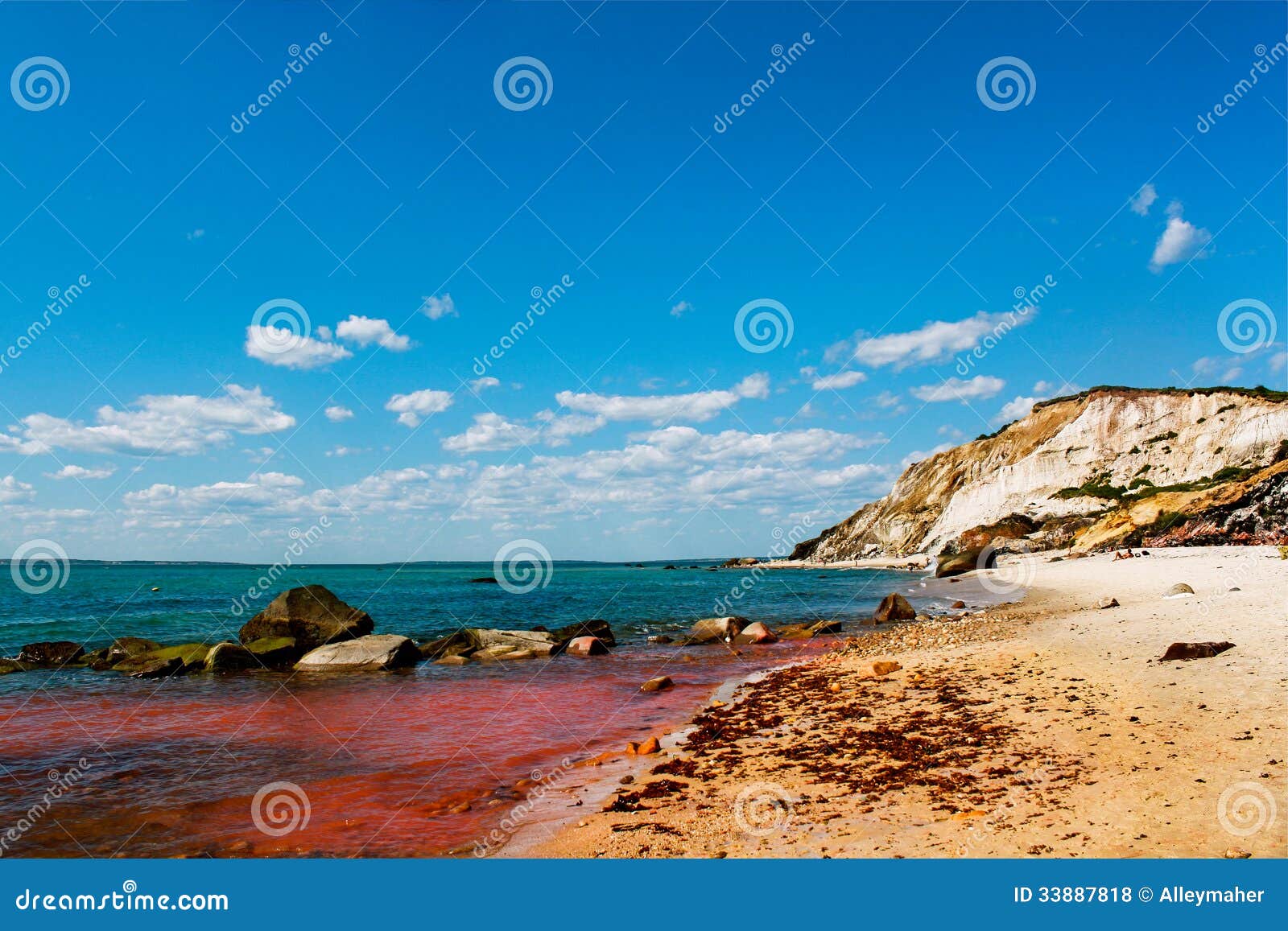 Red Ocean Water stock photo. Image of scenic, sand, gorgeous - 33887818