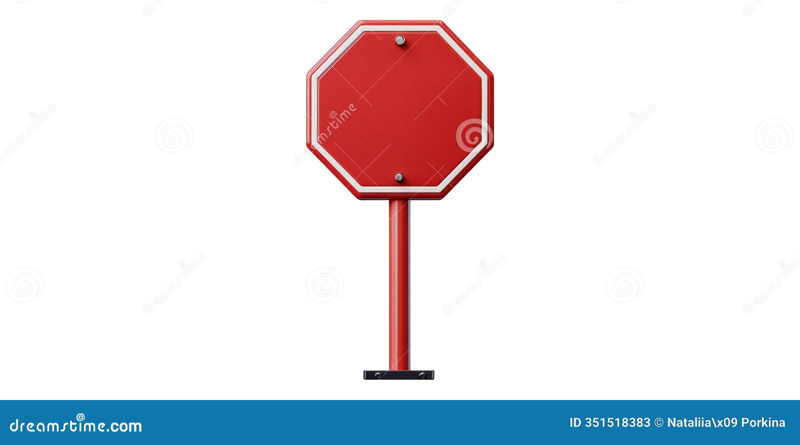 Octagonal Stop Sign With White Hand Symbol On Red Background. Vector ...