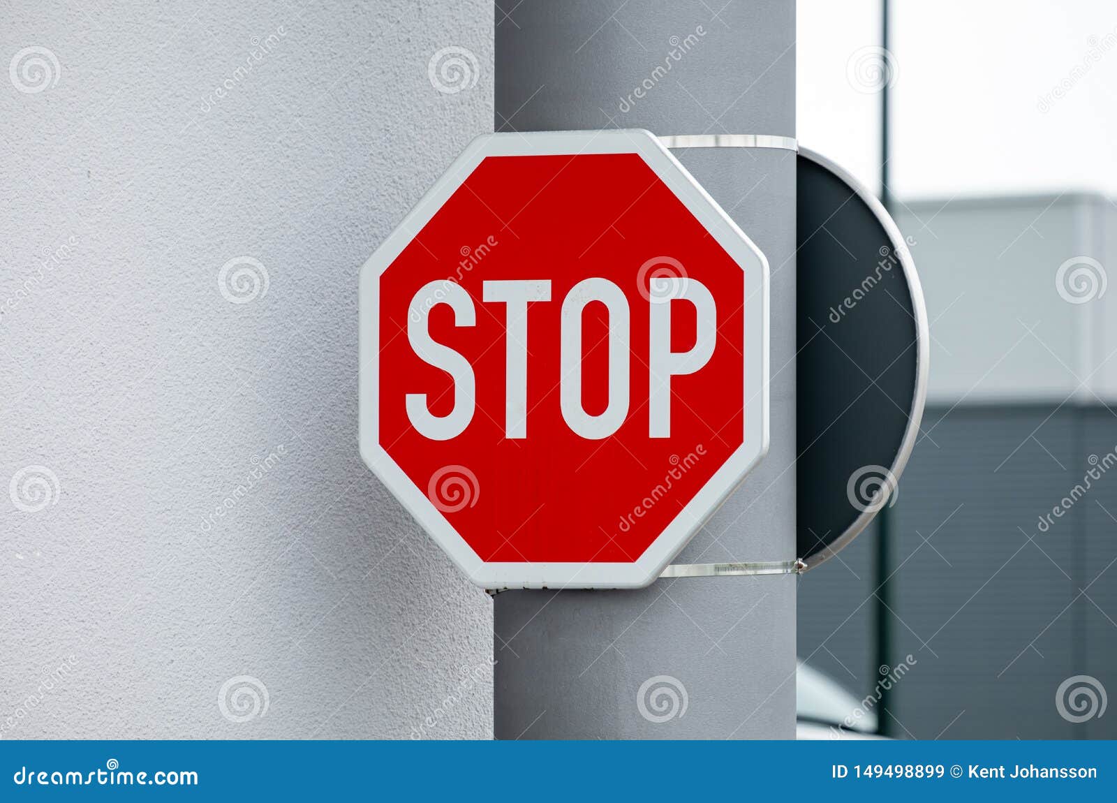 Red Octagonal Stop Sign stock image. Image of safety - 149498899