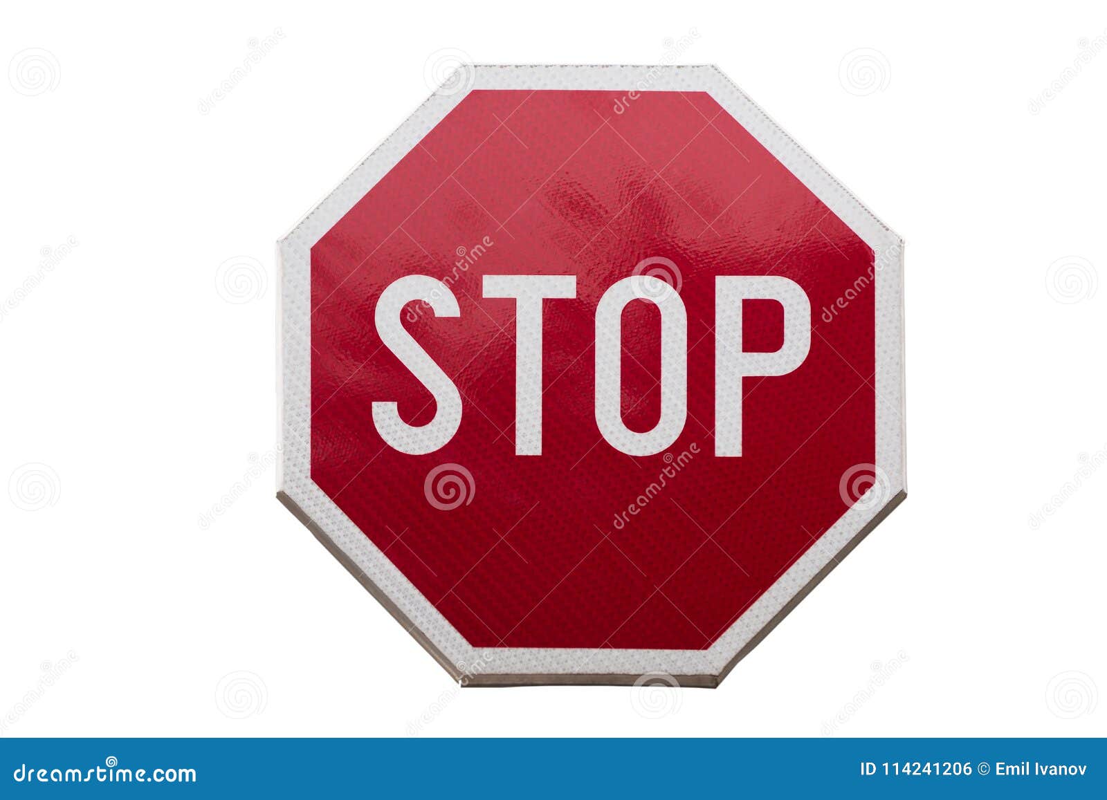 Stop Traffic Sign Isolated on White Background Stock Photo - Image of ...