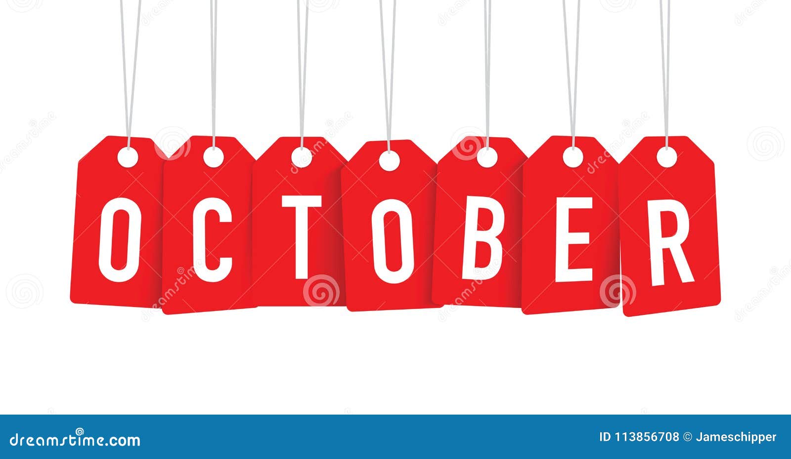 Red October tags stock vector. Illustration of icon - 113856708