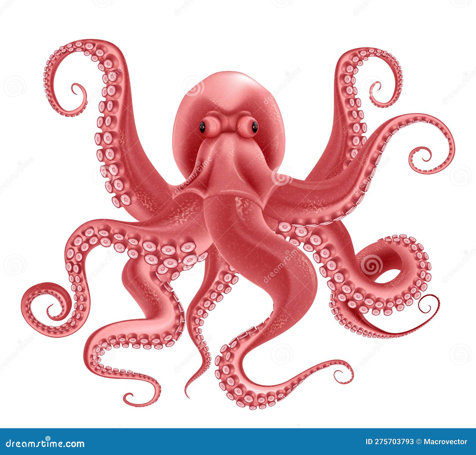 An Evil Octopus Is Catching A Fish That Is Powerless To Eat, Doodle ...