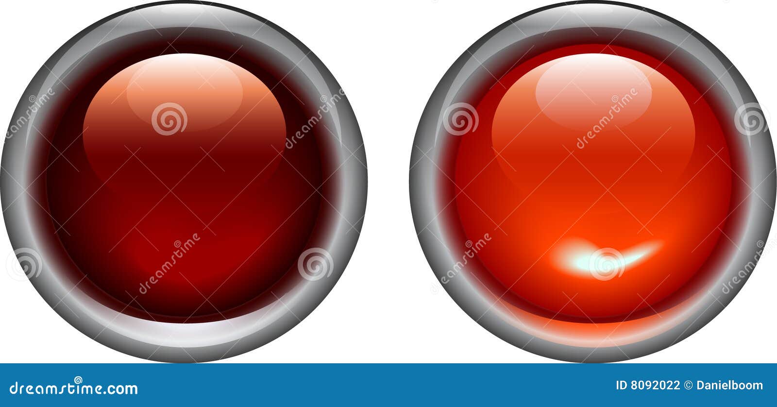 Red on and off lights stock vector. Illustration of design - 8092022