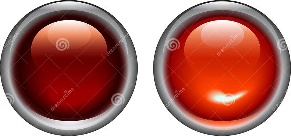 Red on and off lights stock vector. Illustration of design - 8092022