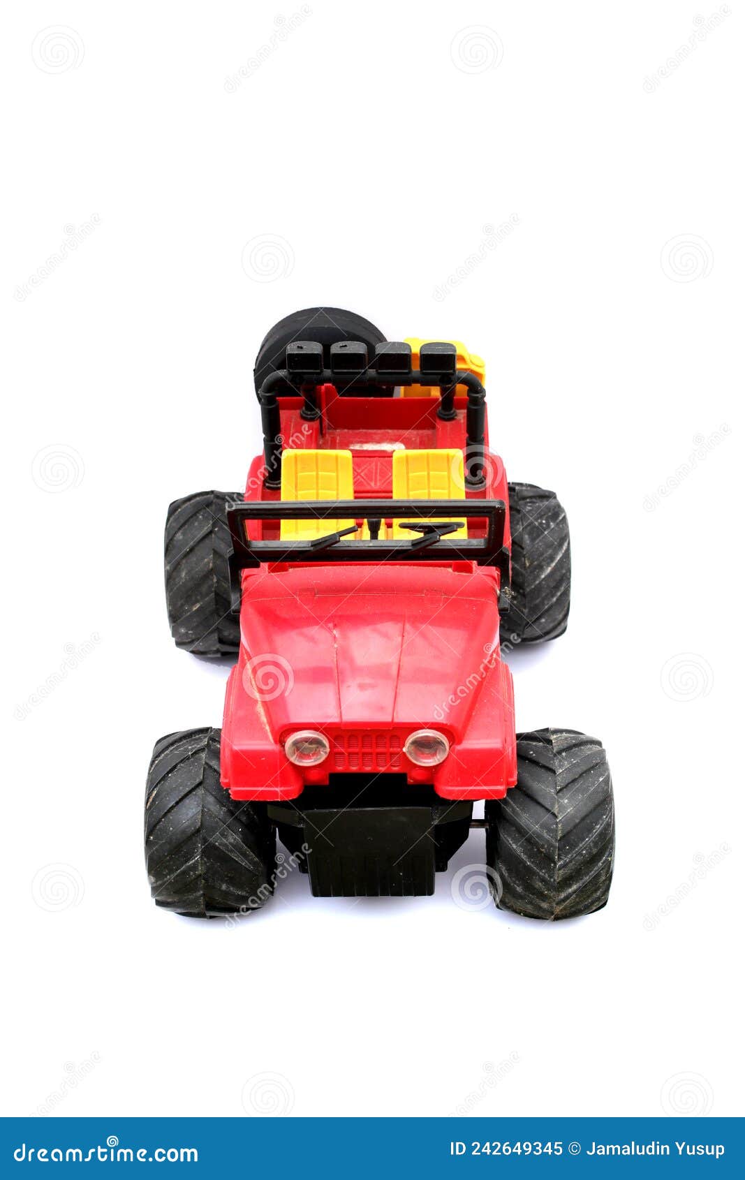 Red Off Road Car Toy Isolated on White Background Stock Image - Image ...