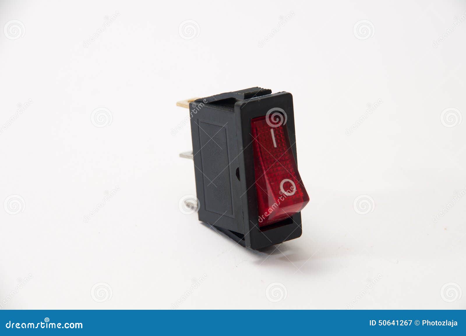 Red on Off Switch on the White Background Stock Image - Image of danger ...