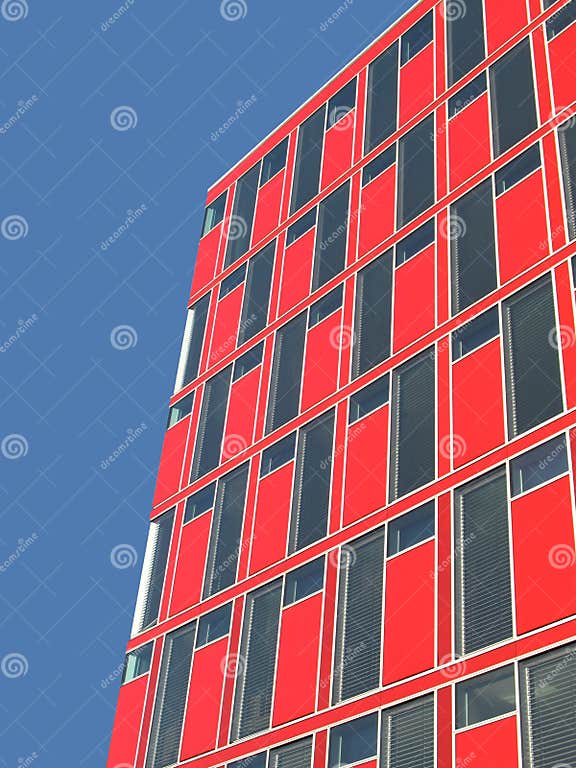 Red office building stock image. Image of floors, house - 12093731