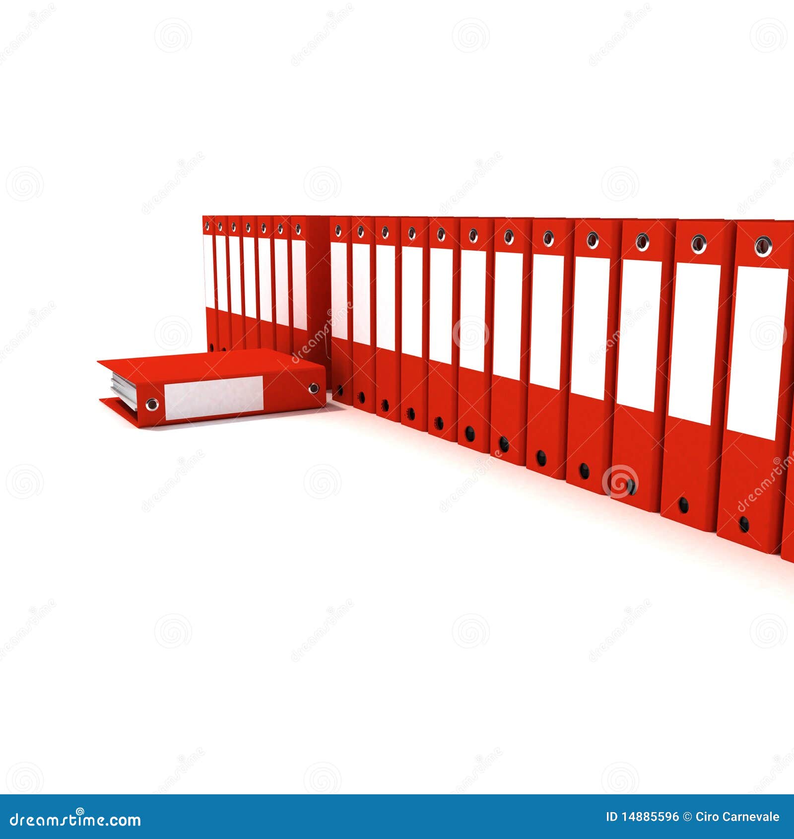 Red office files stock illustration. Illustration of business - 14885596