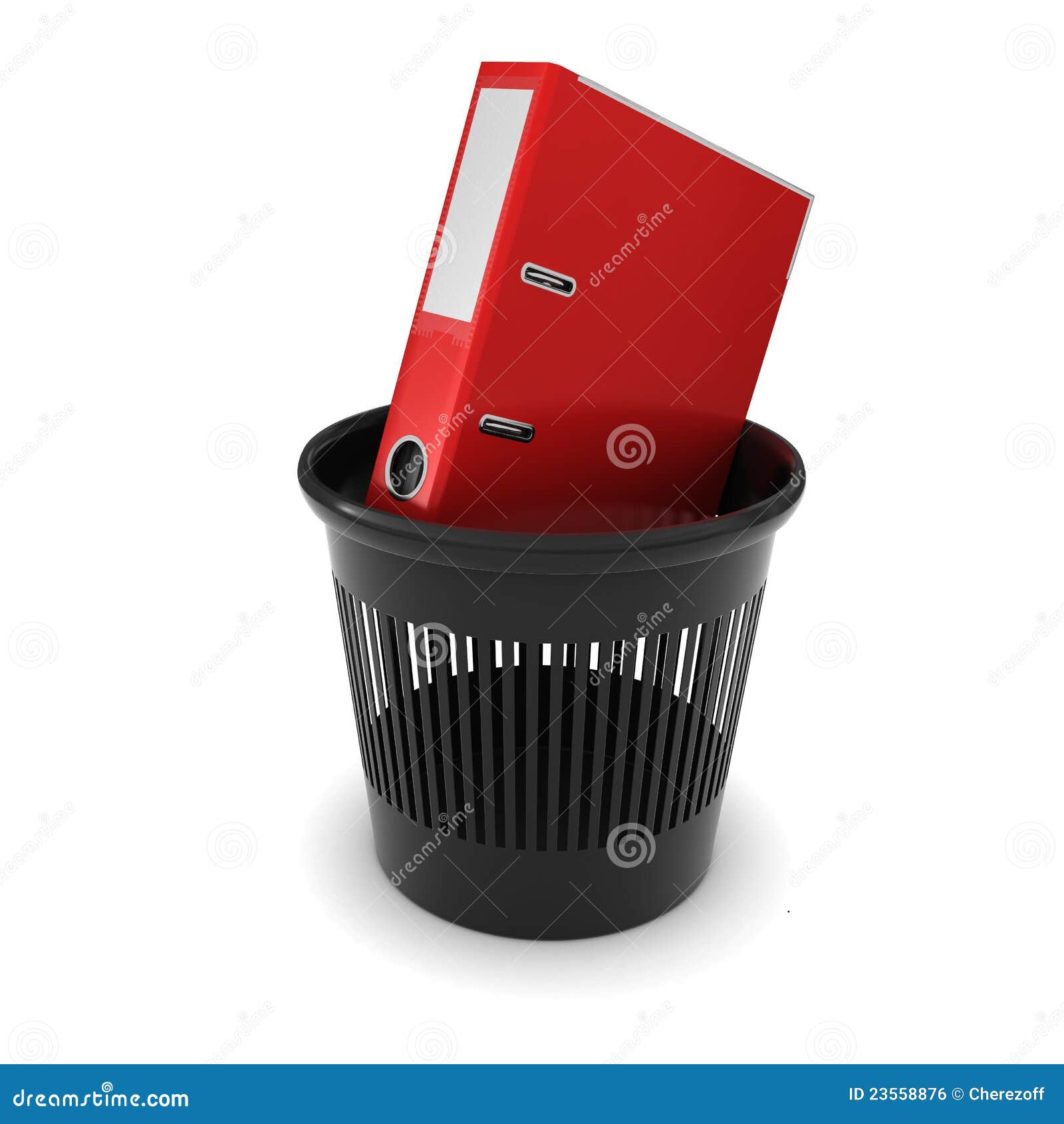 Folder And Wastepaper Basket Royalty-Free Illustration | CartoonDealer ...