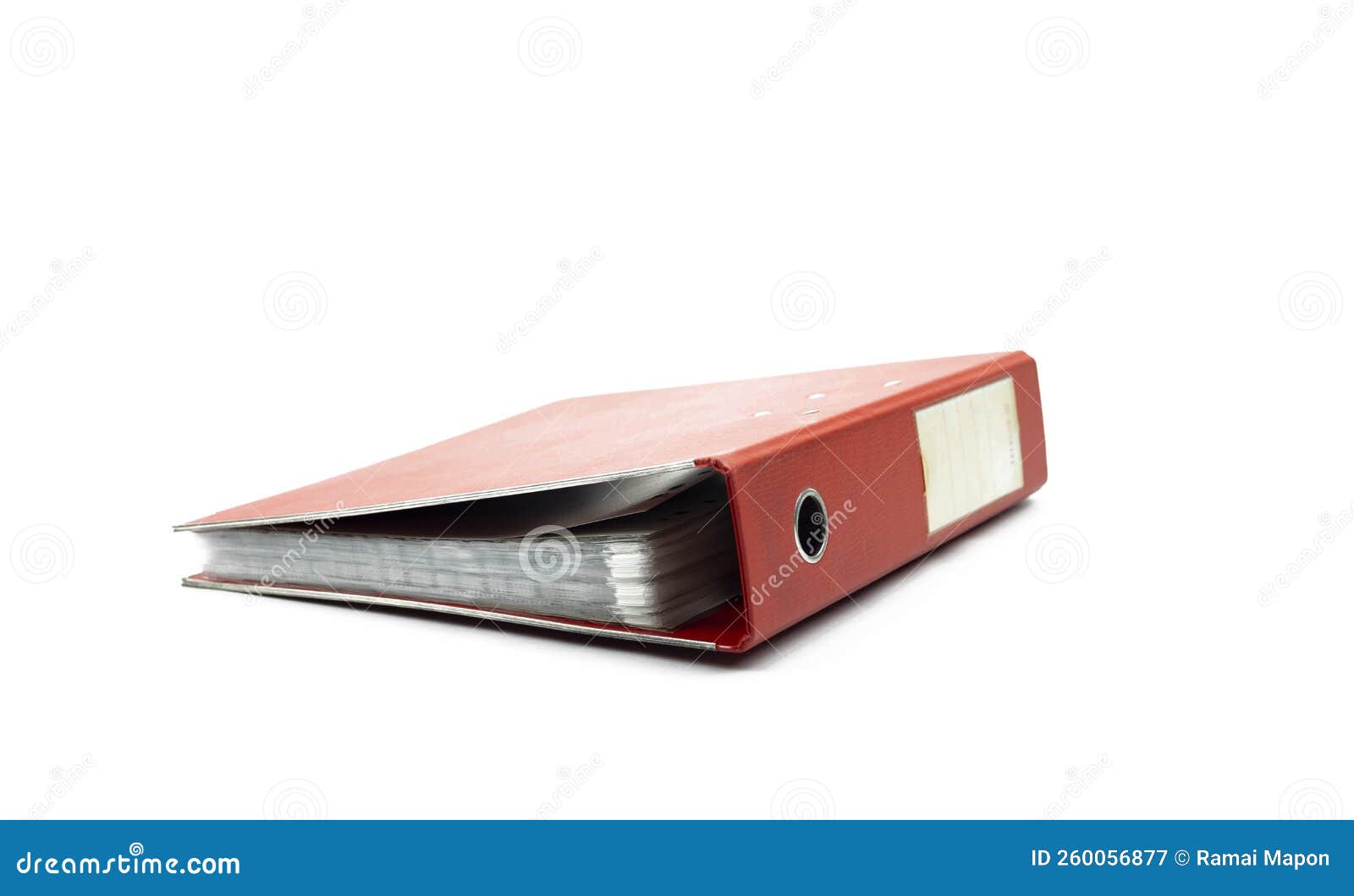Red Office Folder Isolated on White Background, Clipping Path Stock ...
