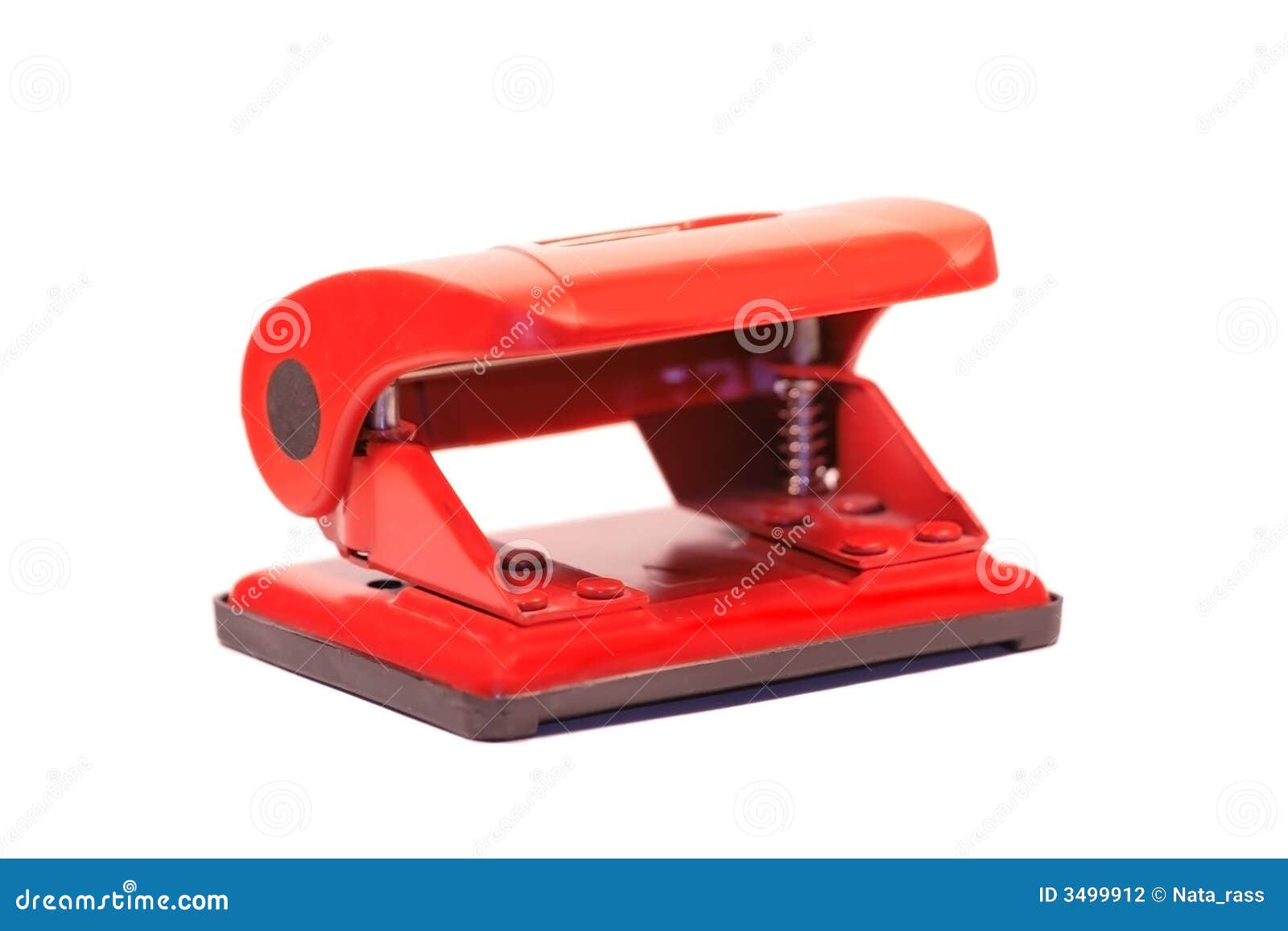 Red office puncher stock photo. Image of punch, document - 3499912