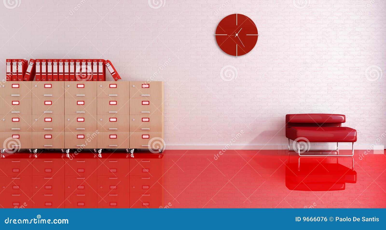 Red office reception stock illustration. Illustration of office - 9666076