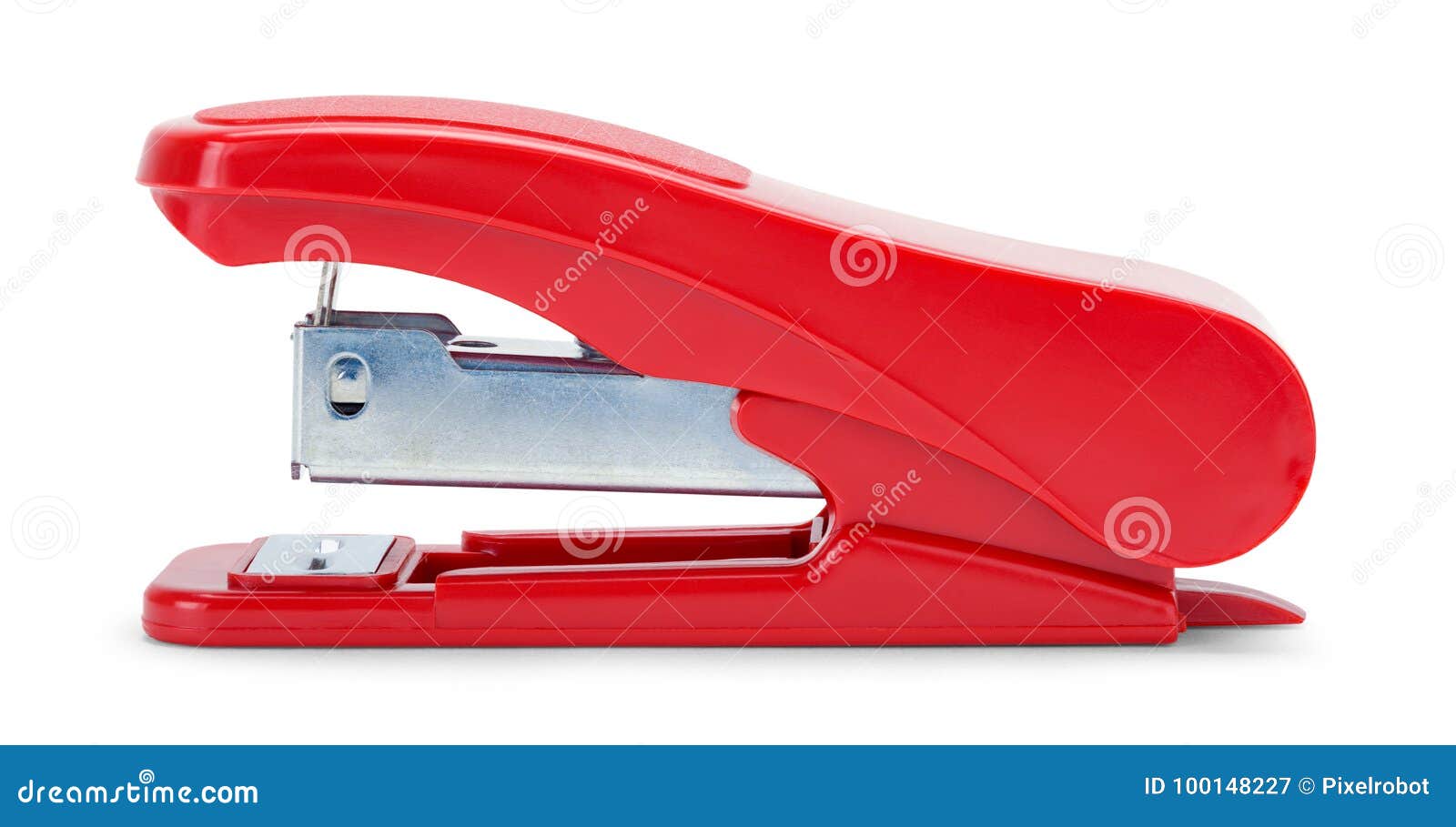 Stapler Red Side stock image. Image of isolated, view - 100148227