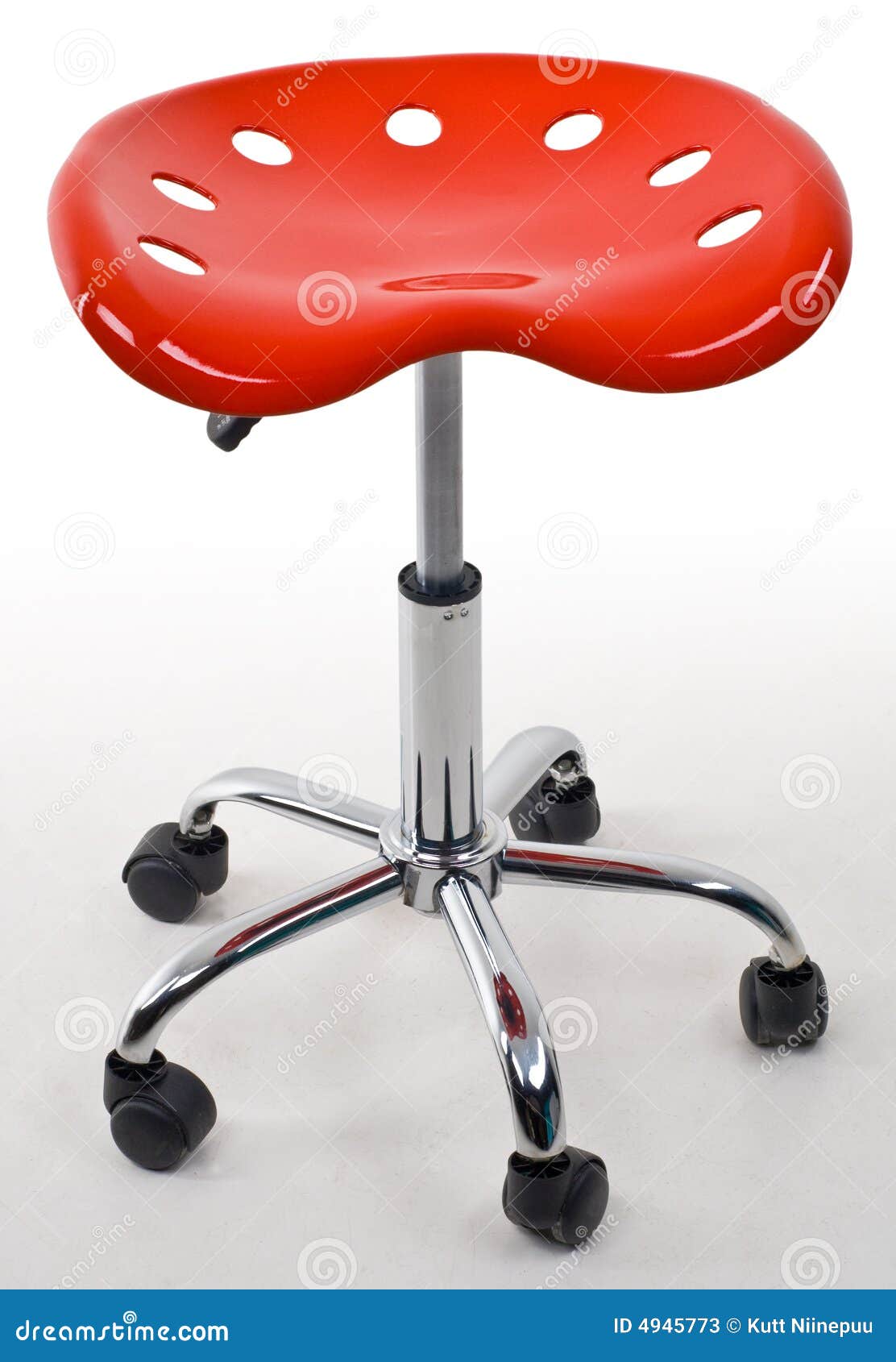 Red office stool stock image. Image of holes, fancy, funky - 4945773