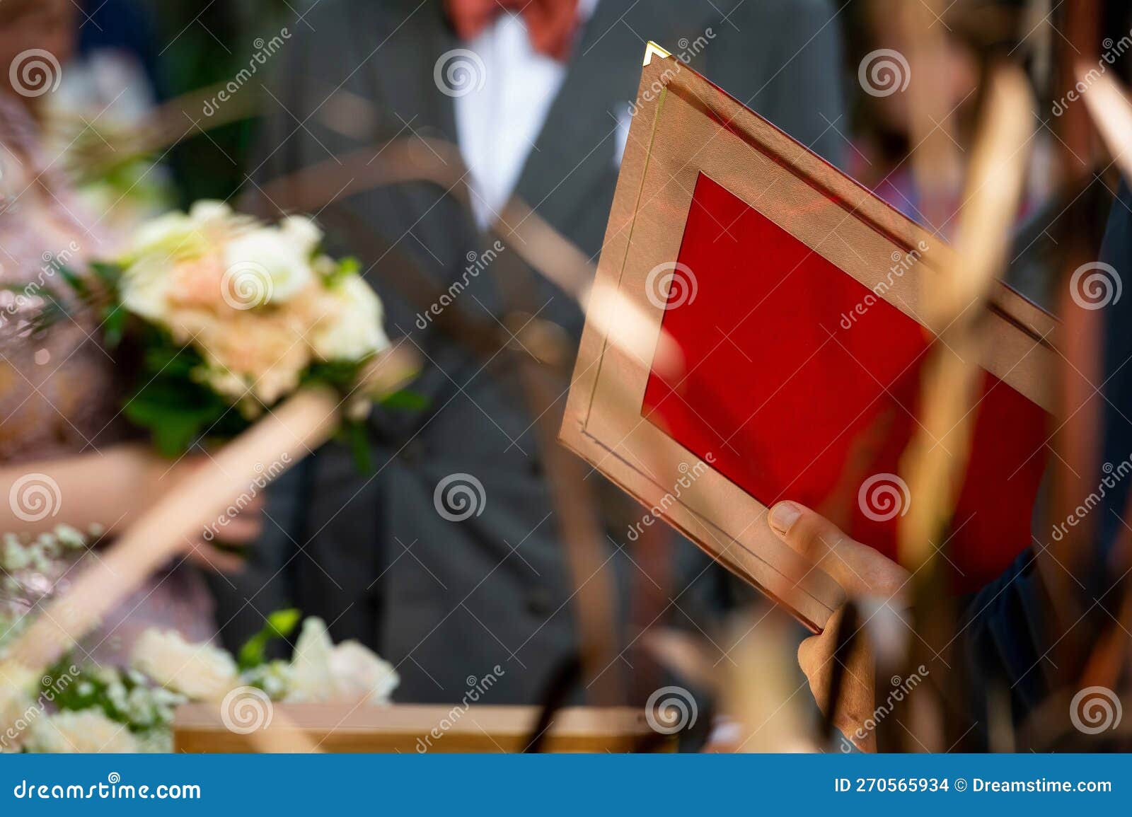 Red Official Decorative Folder for Documents Stock Photo - Image of ...