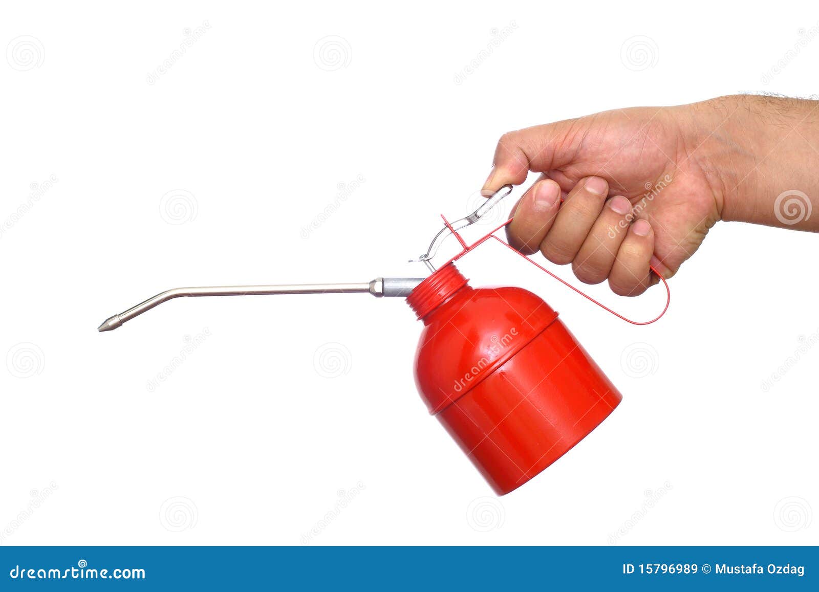 Red oil can stock image. Image of lubricating, isolated - 15796989