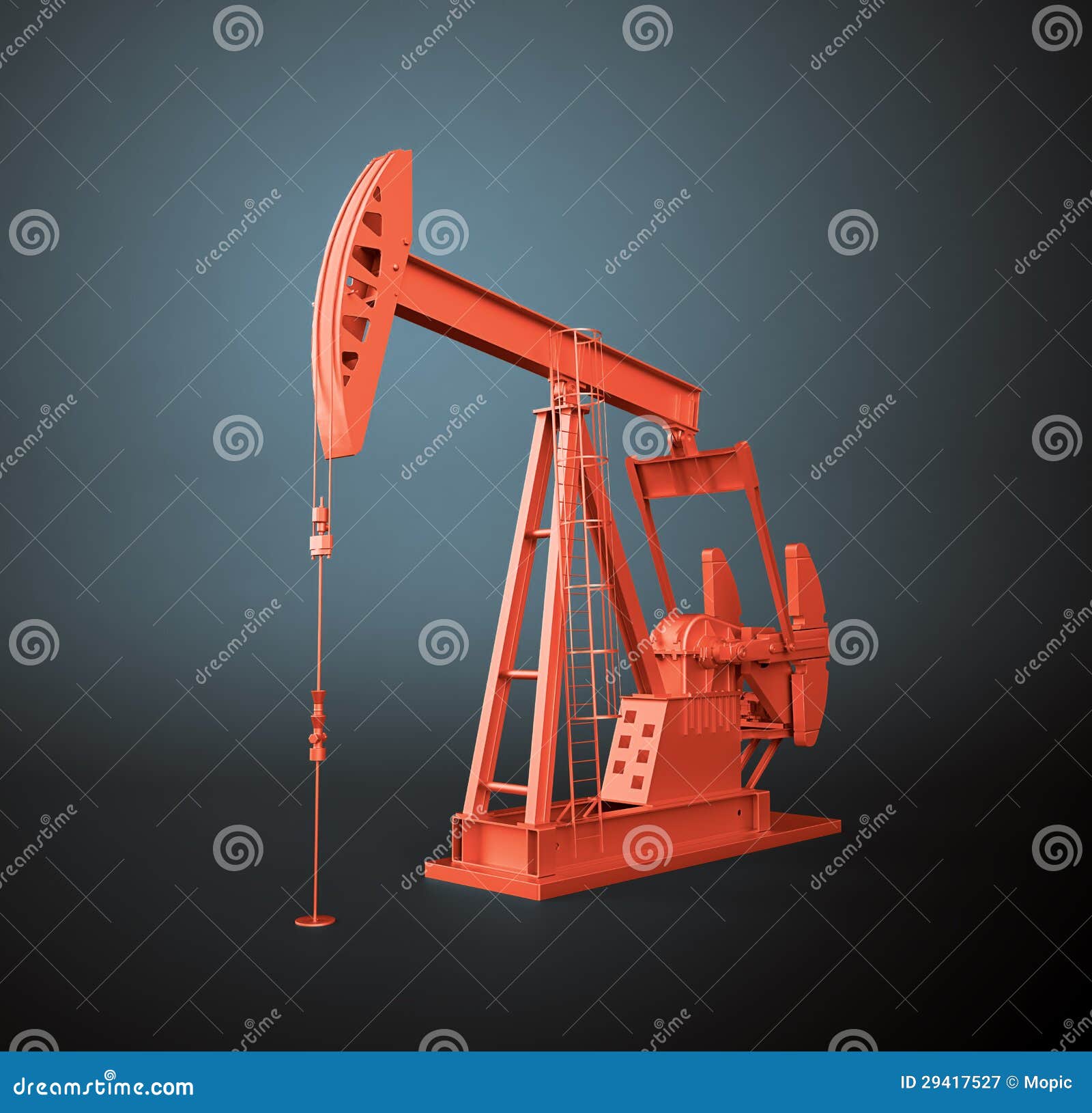 Red oil pump stock illustration. Illustration of facility - 29417527