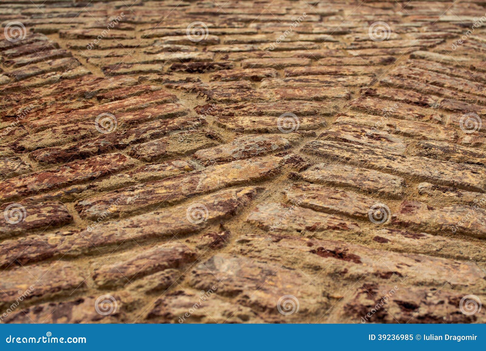 Red Old Brick Road stock image. Image of texture, pattern - 39236985