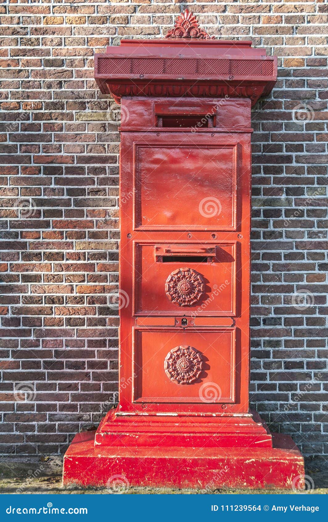 A red old dutch mailbox stock photo. Image of europe - 111239564