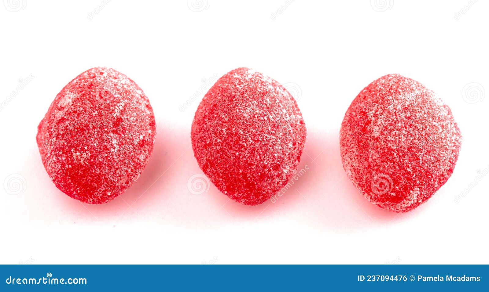 Red Old Fashioned Hard Candies on a White Background Stock Photo ...